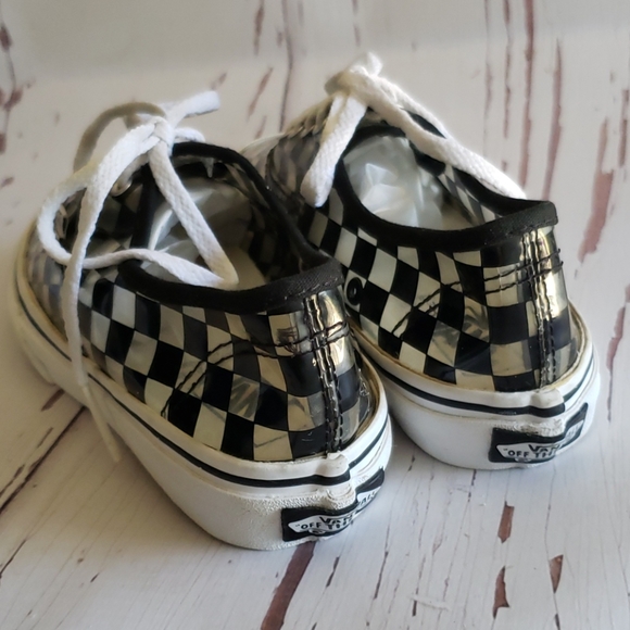 Vans | Shoes | Vans See Through Clear Plastic Checkered Boy Shoes ...